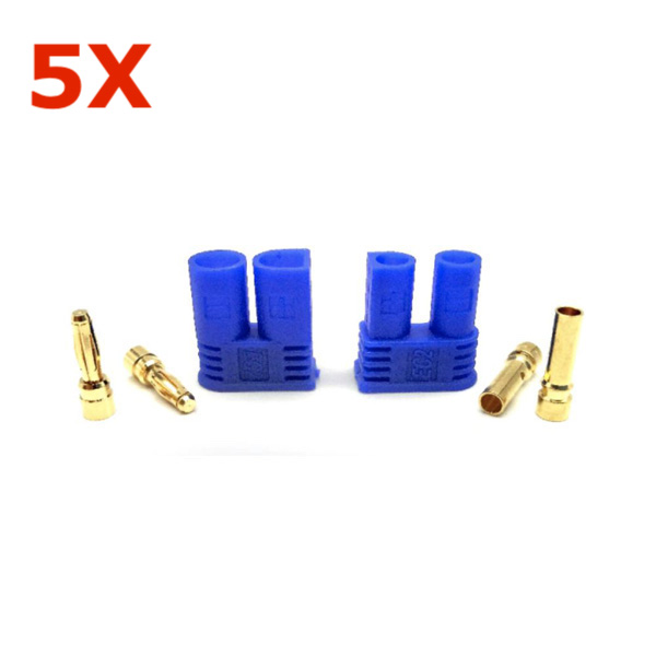 5 Pairs of EC2 Male Female Connectors for Drones - Maison Du Drone