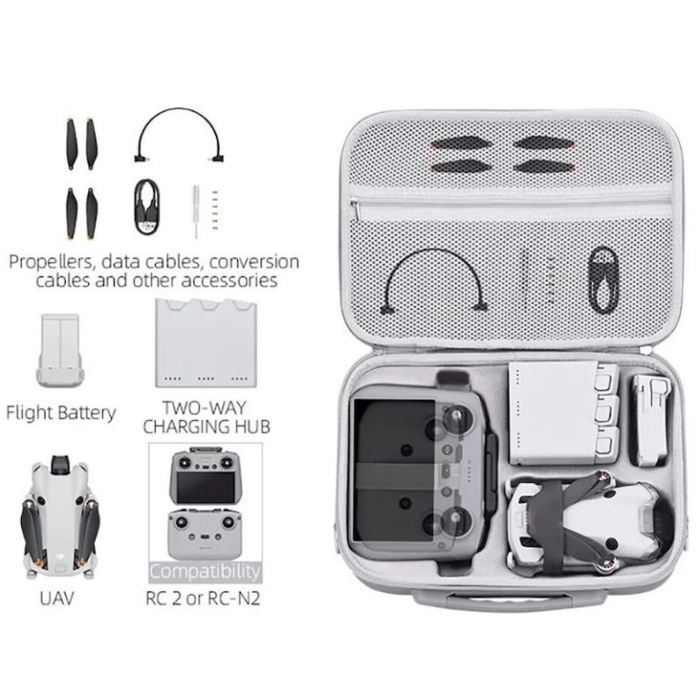PU and Lycra shoulder bag for DJI Mini 4 Pro drone - Maison Du Drone
