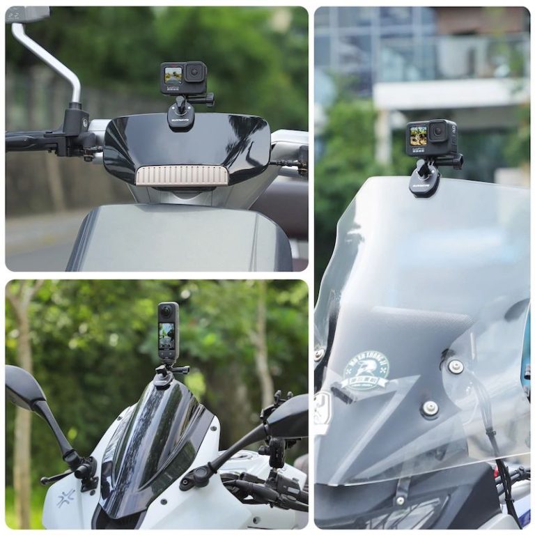 Universal Motorcycle Windshield Clamp Bracket All GoPro DJI Insta360 ...